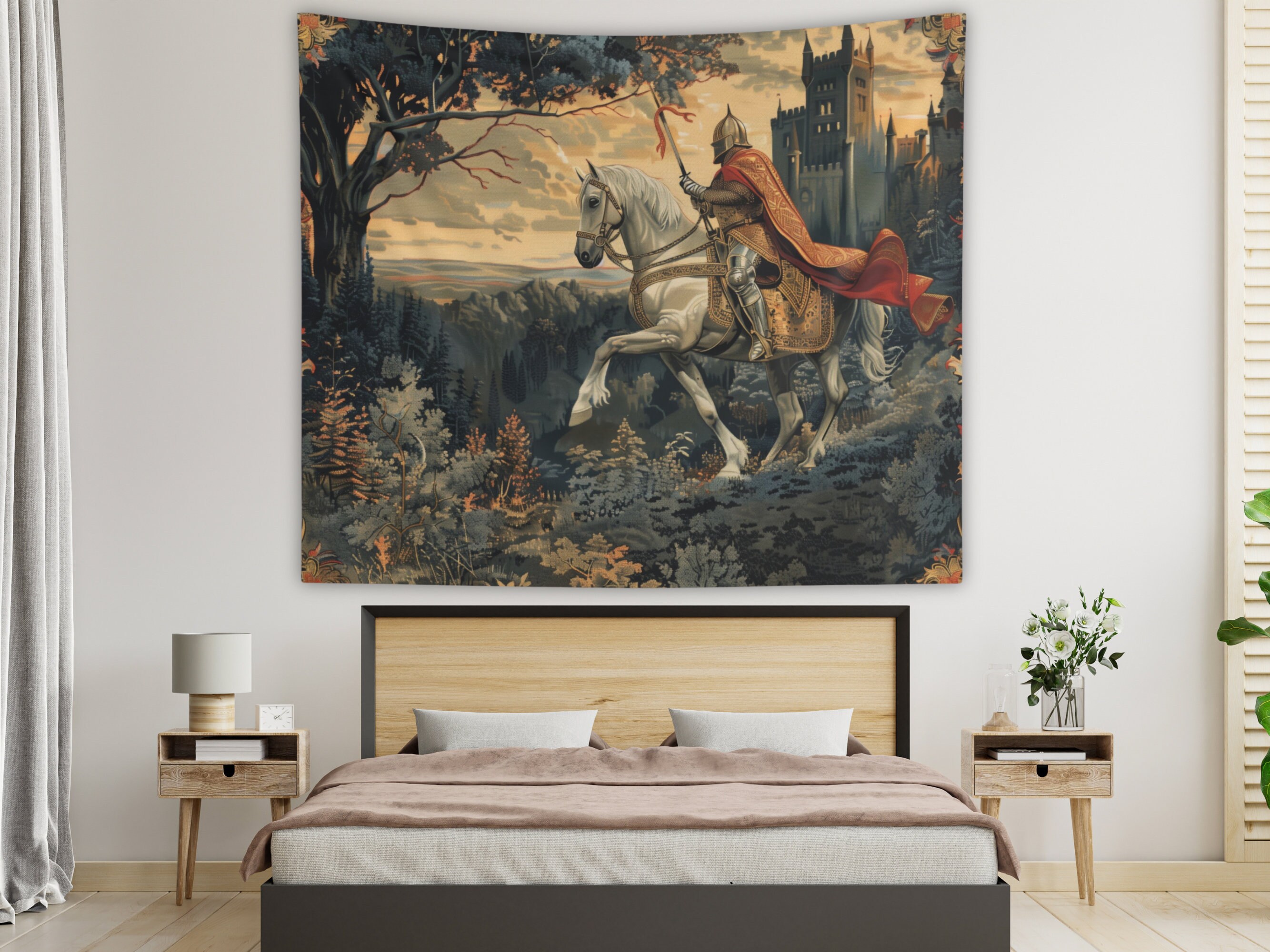 Medieval Tapestry, Gothic Wall Art, Renaissance Tapestry, Medieval Wall ...