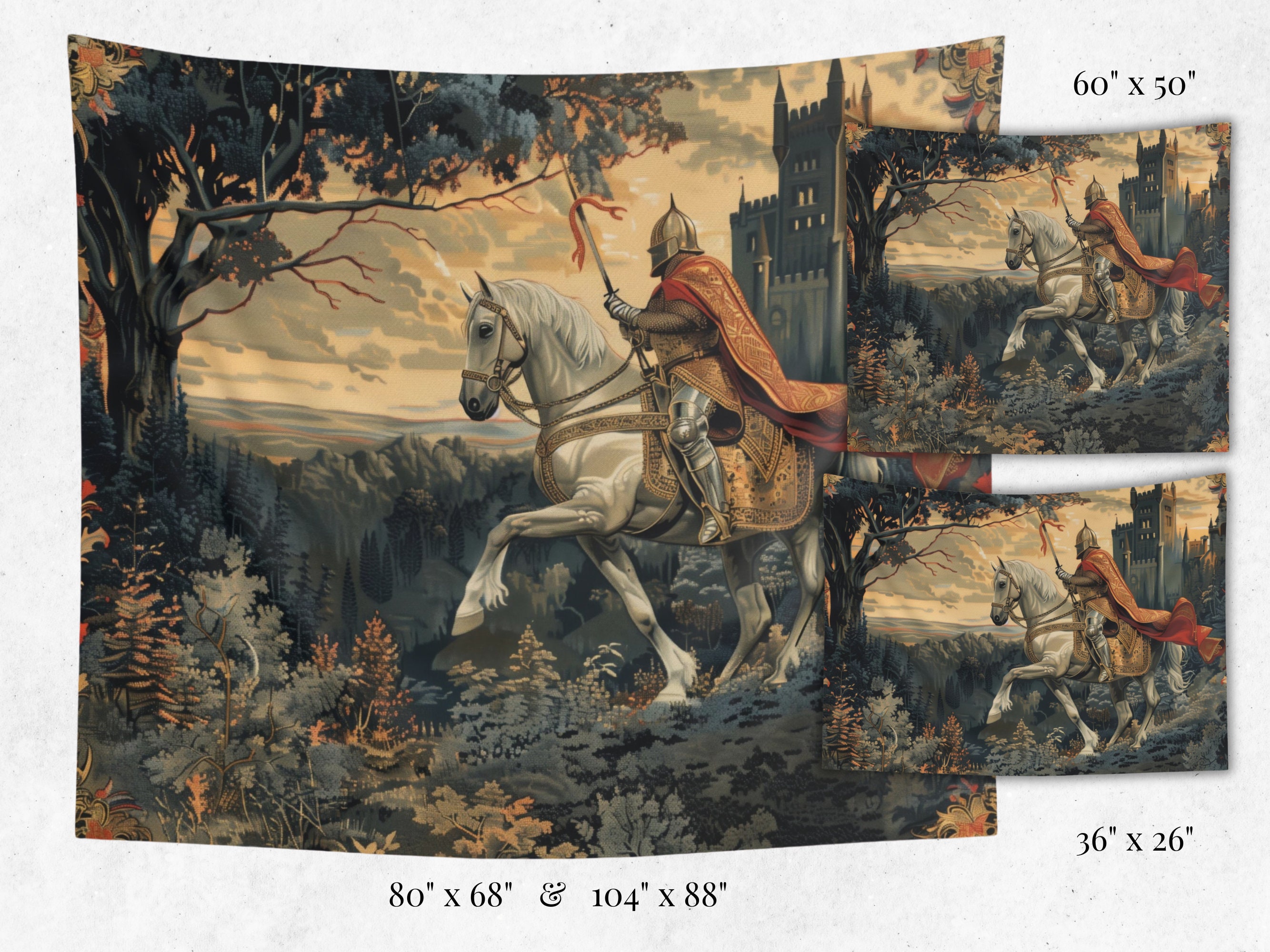 Medieval Tapestry, Gothic Wall Art, Renaissance Tapestry, Medieval Wall ...