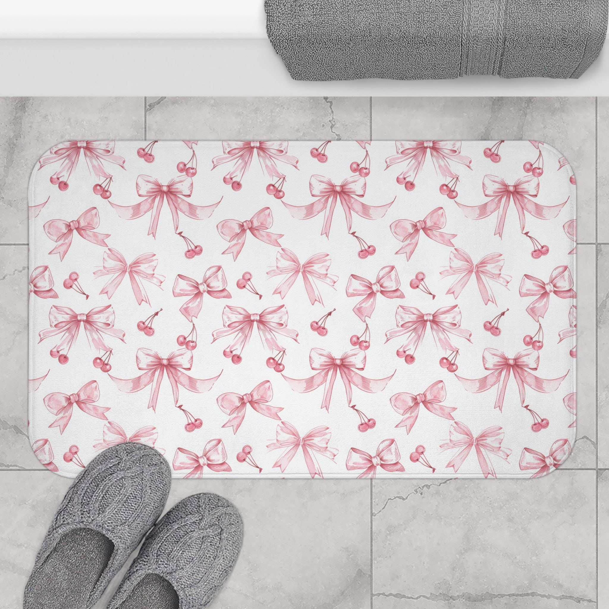 Cute Coquette Bath Mat, Coquette Room Decor, Preppy Room Decor, Teen ...