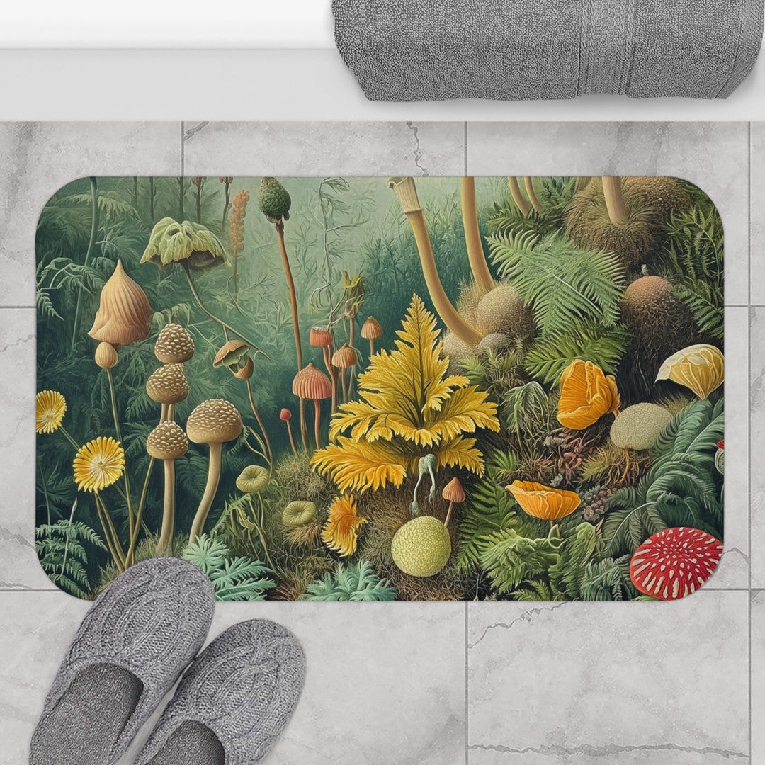 Cottagecore Bath Mat, Mushroom Bath Mat, Mushroom Bathroom, Mushroom ...