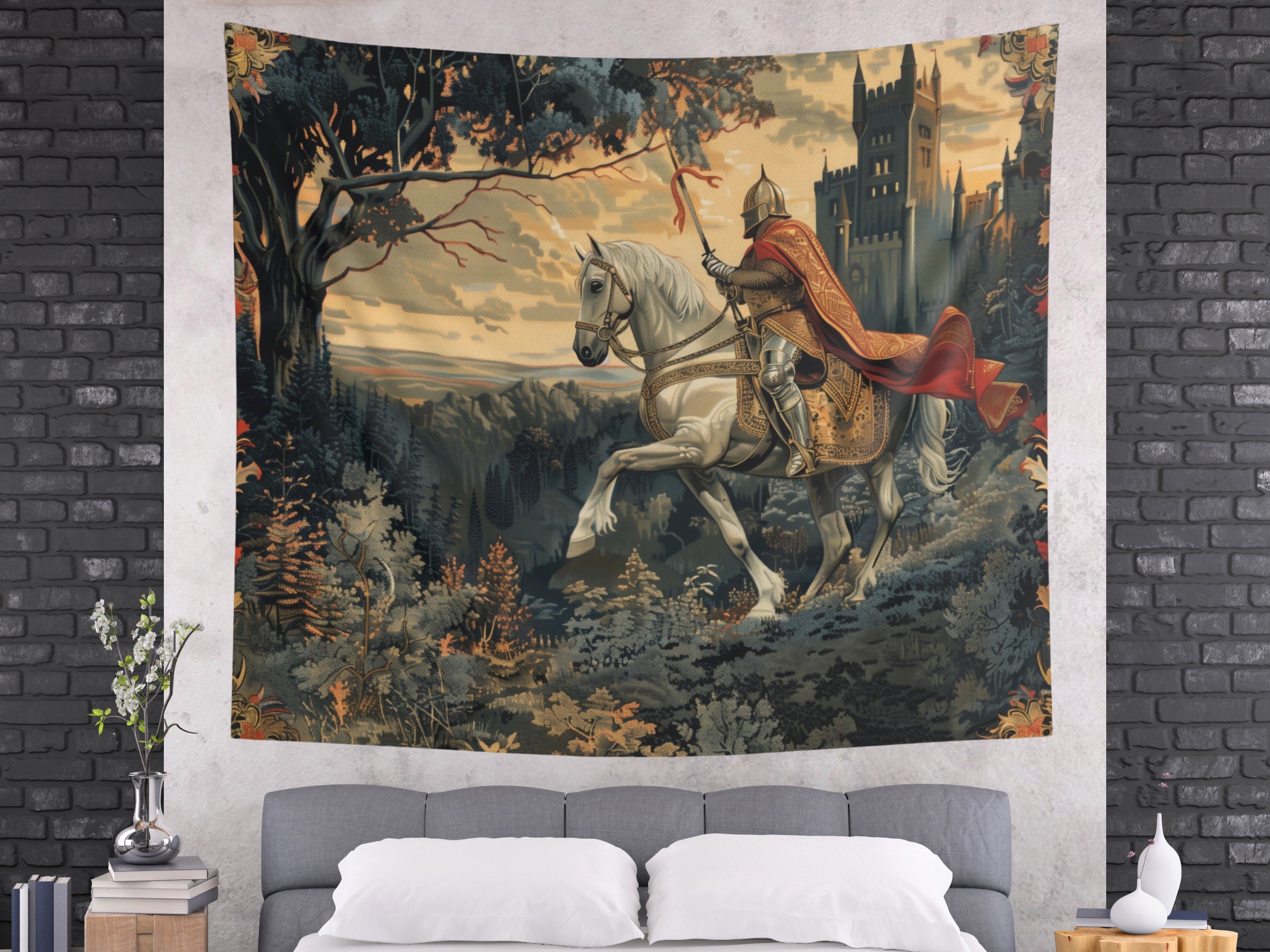 Medieval Tapestry, Gothic Wall Art, Renaissance Tapestry, Medieval Wall ...