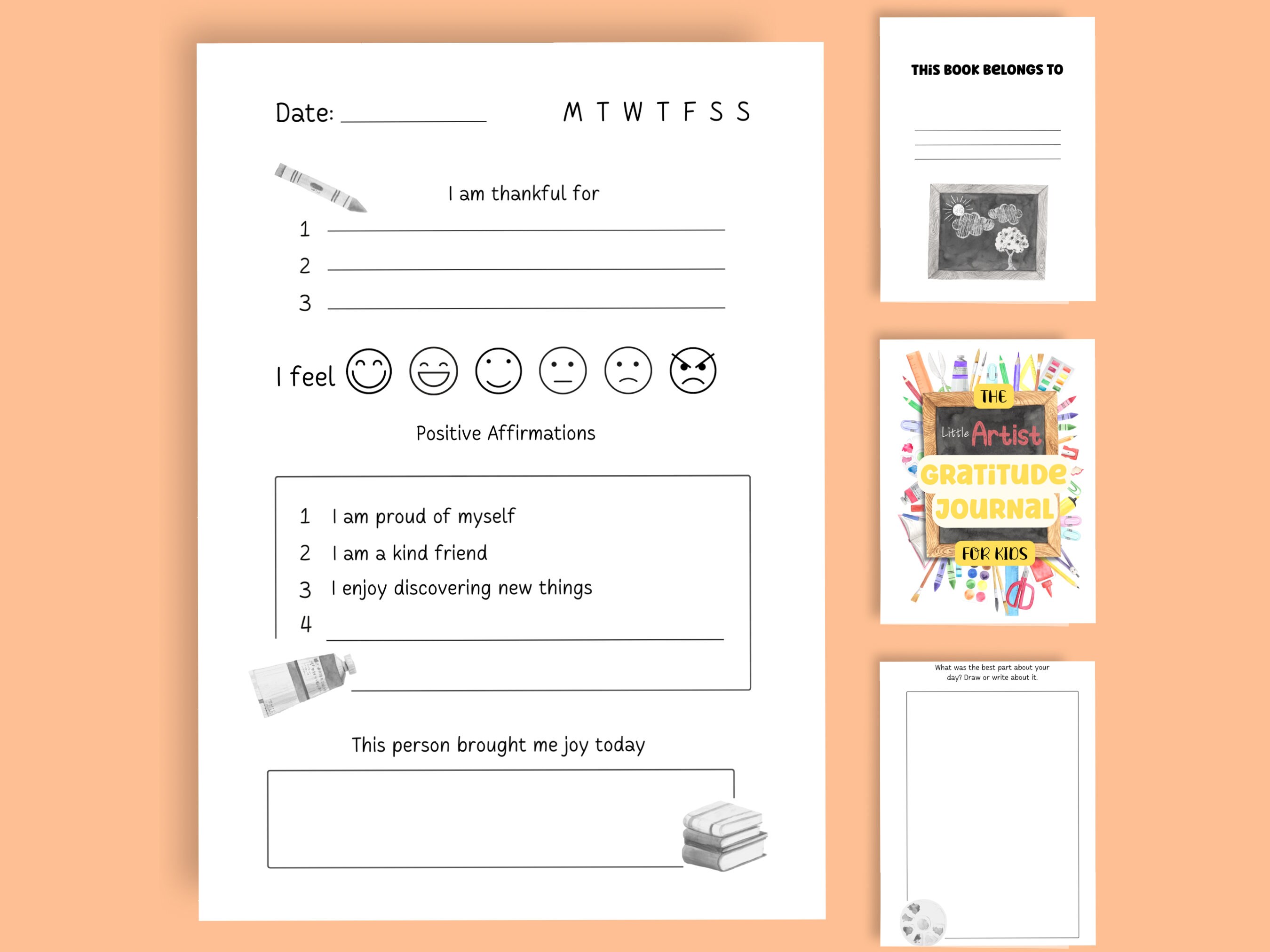 Kids Gratitude Journal Childrens Prompt Journal Mindfulness - Etsy