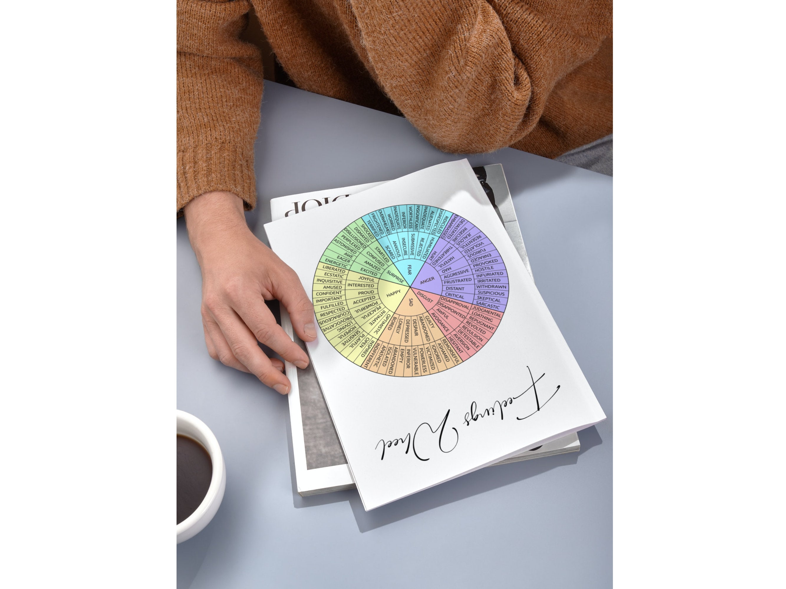 Feelings Wheel Poster, Emotions Poster, Emotion Wheel Poster, Therapy ...