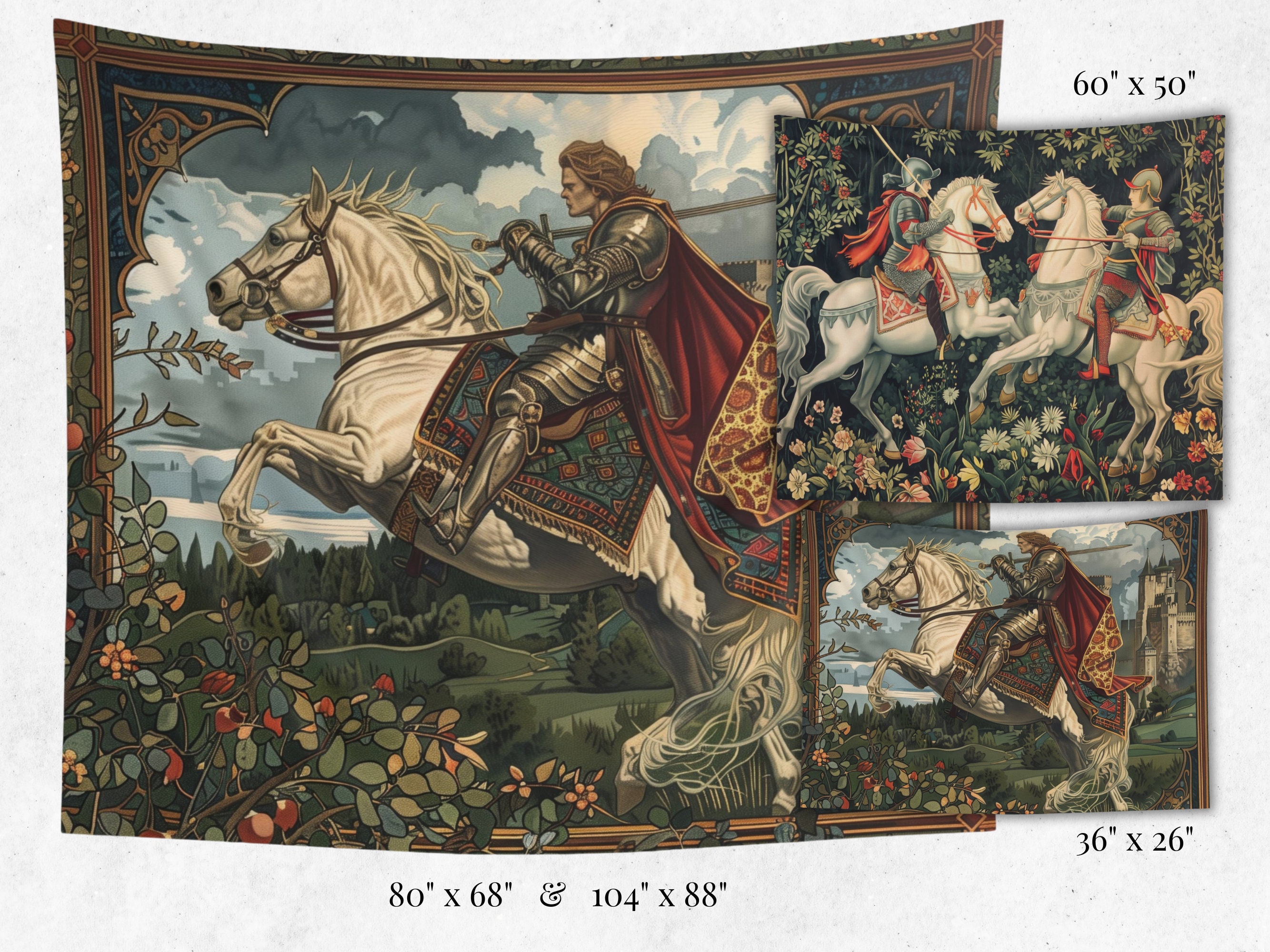 Renaissance Tapestry, Medieval Tapestry, Gothic Wall Art, Medieval Wall ...