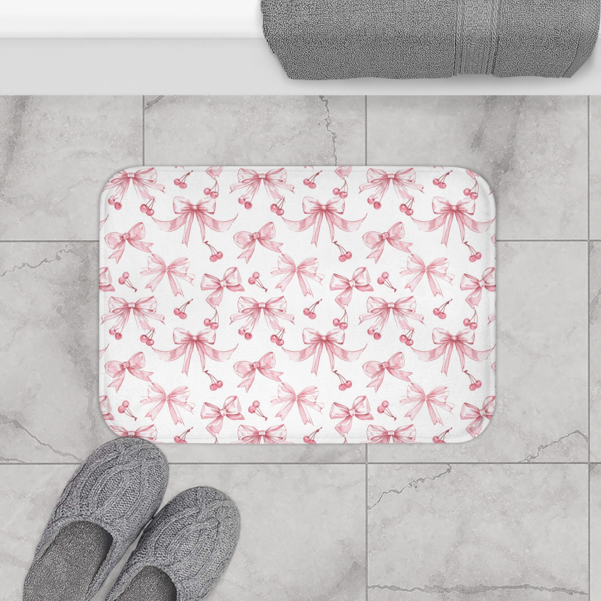 Cute Coquette Bath Mat, Coquette Room Decor, Preppy Room Decor, Teen ...