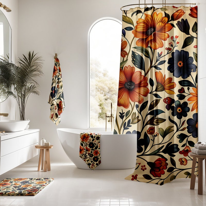 Fabric Shower Curtain - Etsy