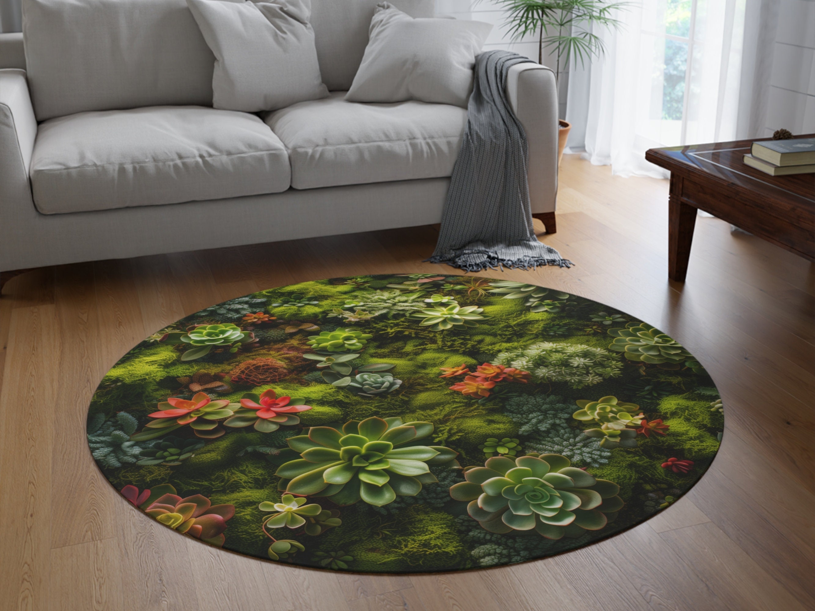 Moss Rug for Bedroom, Succulent Rug, Moss Rug, Nature Rug, Plant Rug ...