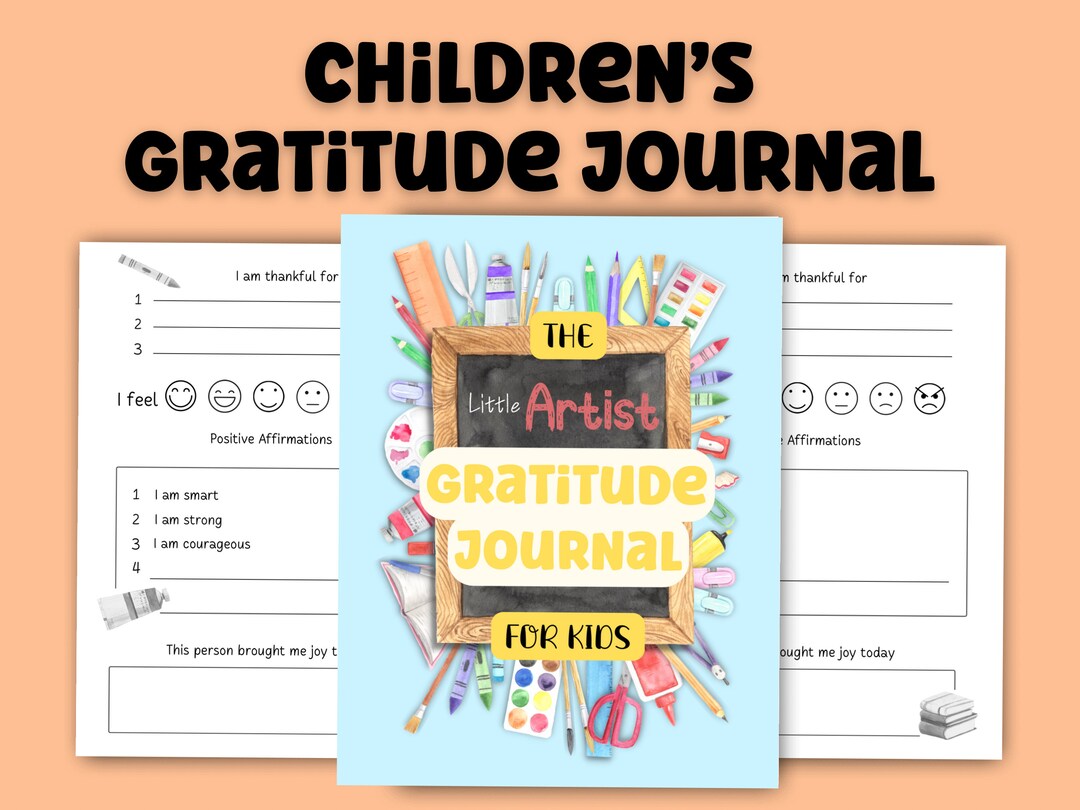 Kids Gratitude Journal Childrens Prompt Journal Mindfulness - Etsy