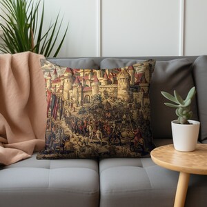 Medieval Castle Pillow, Renaissance Fair Pillow, Medieval Pillow ...