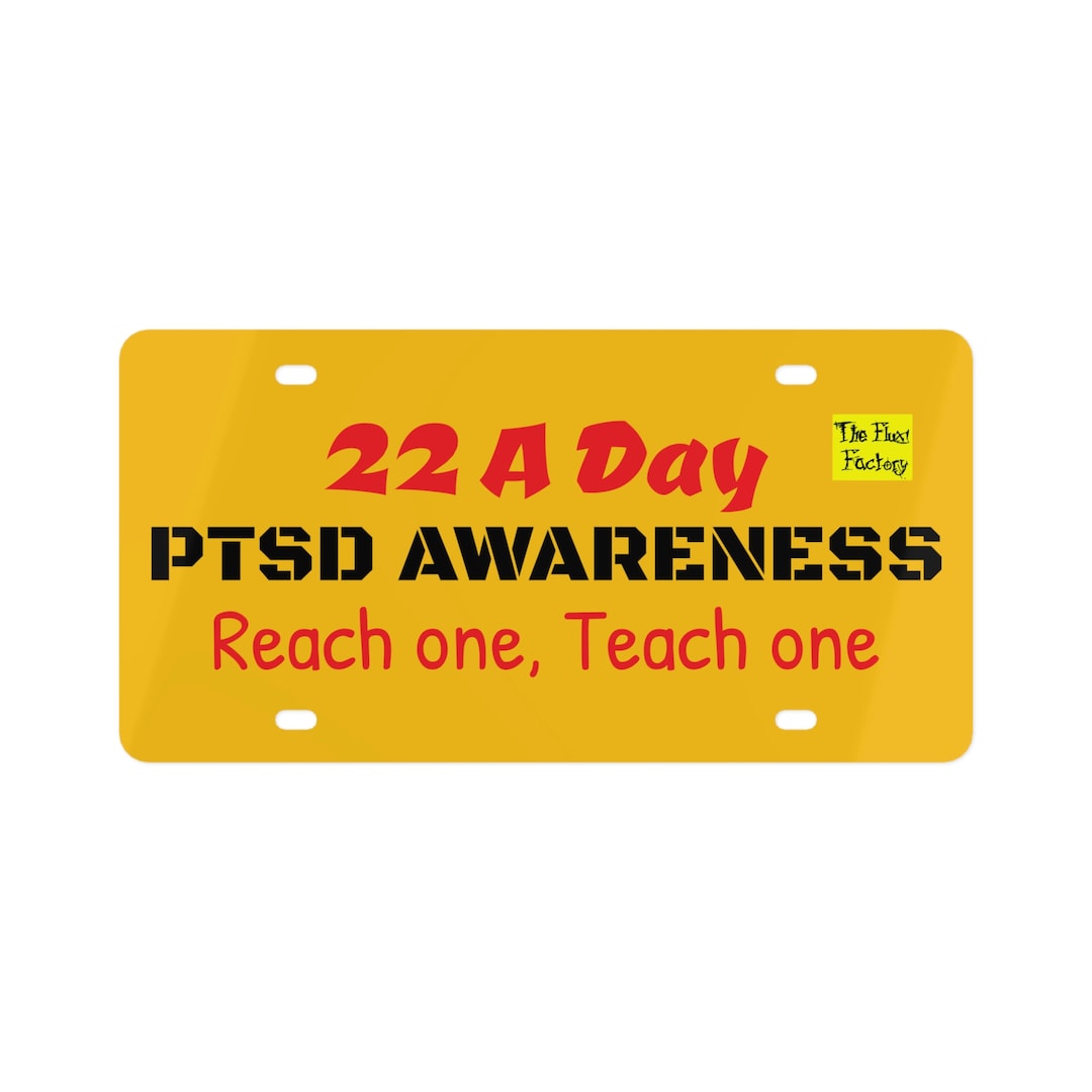 License Plate: PTSD AWARENESS - Etsy