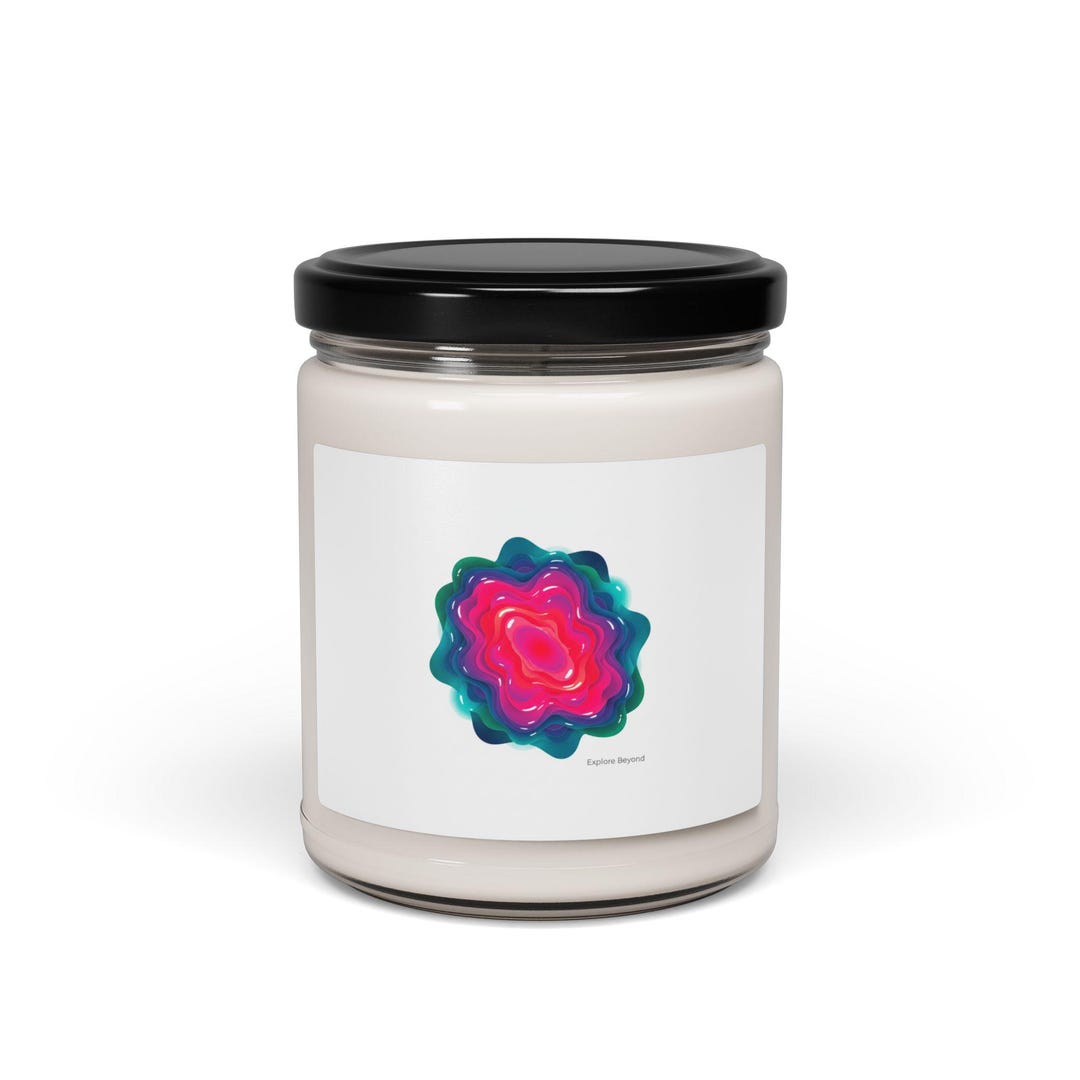 Thermographic Heatmap Floral Candle, Soy Jar Candle | Infrared Gradient ...