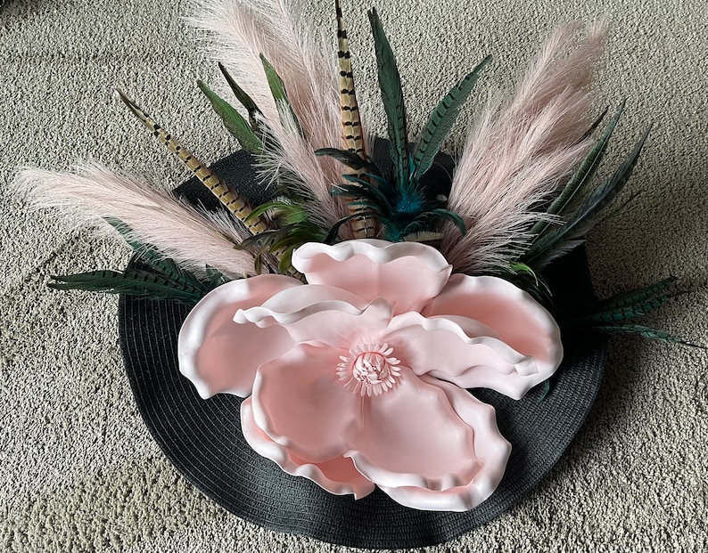 Winning Kentucky Derby Oversized Hat. Extra Large Black Hat With Large ...