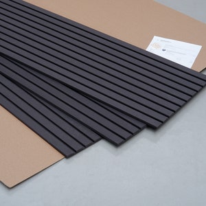 Reeded Wall Panels | Ribbed Wall Decor DIY Panelling Strips | Black MDF ...