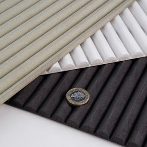Reeded Wall Panels | Ribbed Wall Decor DIY Panelling Strips | Black MDF ...