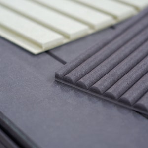 Reeded Wall Panels | Ribbed Wall Decor DIY Panelling Strips | Black MDF ...