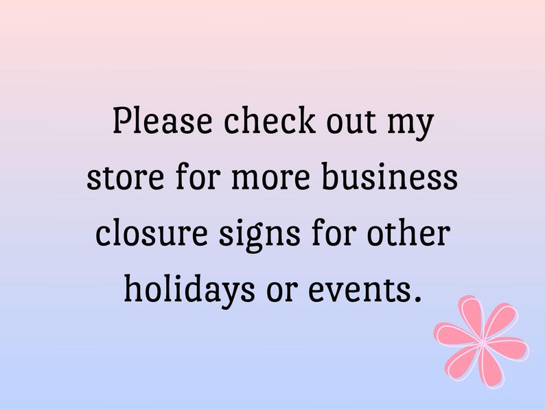Labor Day Closed Sign: Printable Business Door Sign (instant Download ...