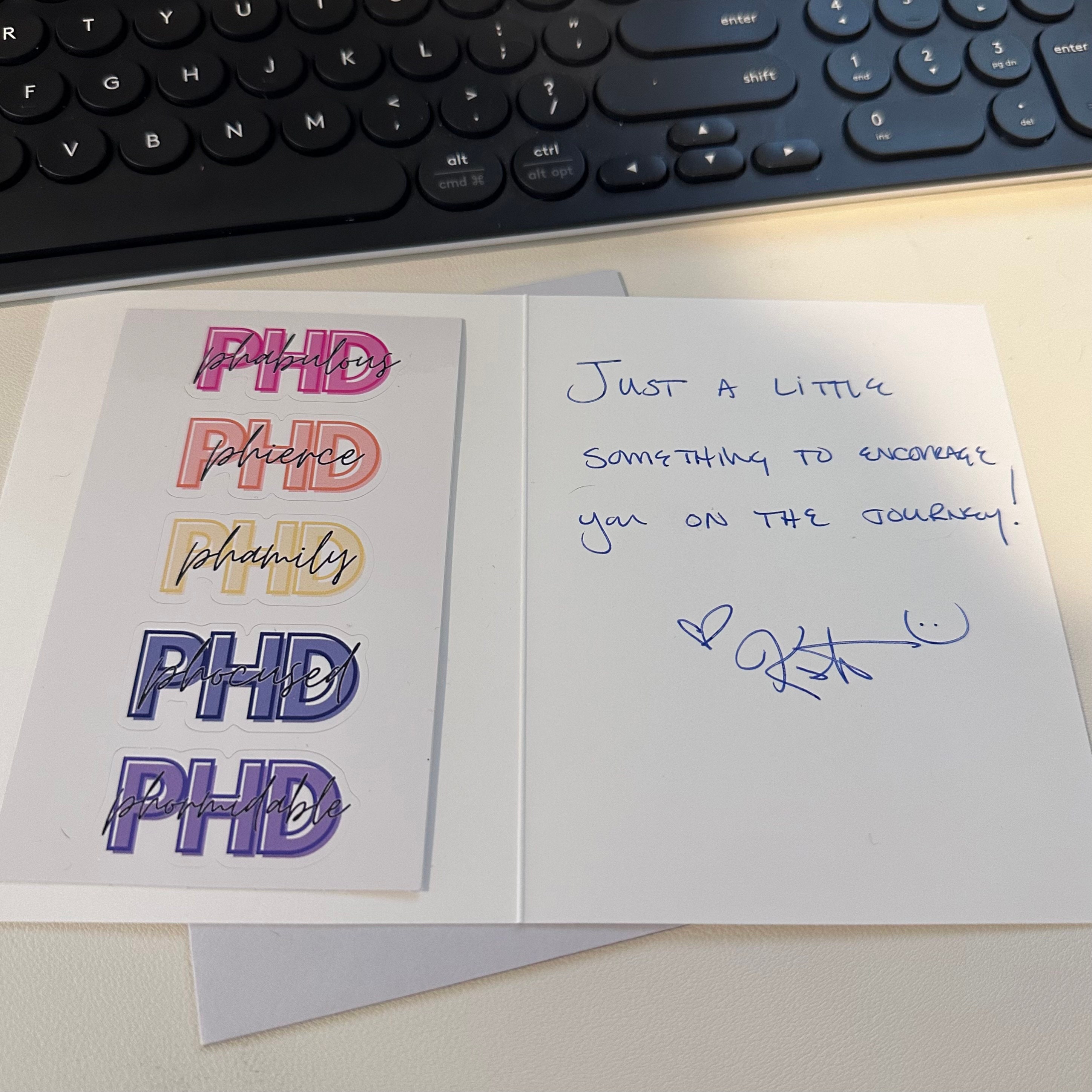 PHD Sticker Sheet With 5 Stickers - Great Gift for Your Doctoral ...