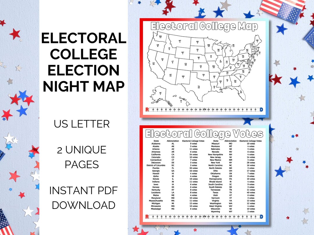 Electoral College Map & Vote Tracker for Election Night 2024, Instant ...