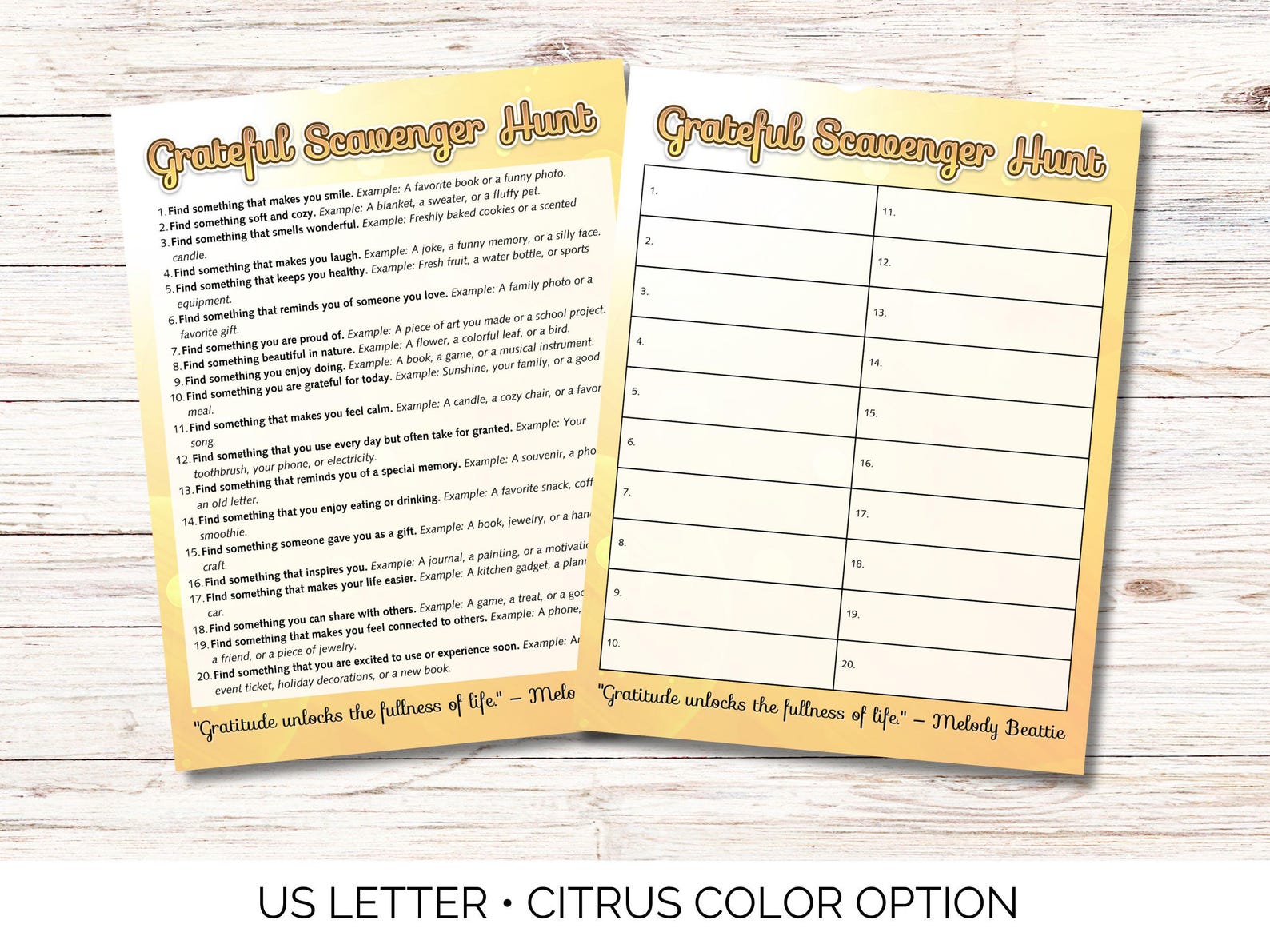 Grateful Scavenger Hunt | Printable Thanksgiving Game for Families ...