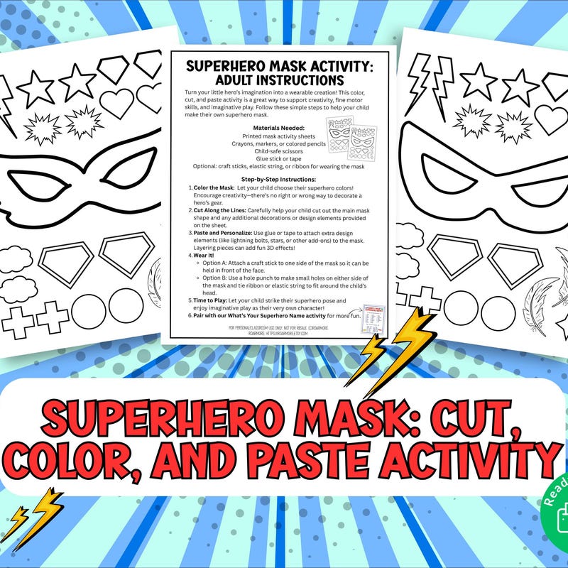 Superhero Masks - Etsy