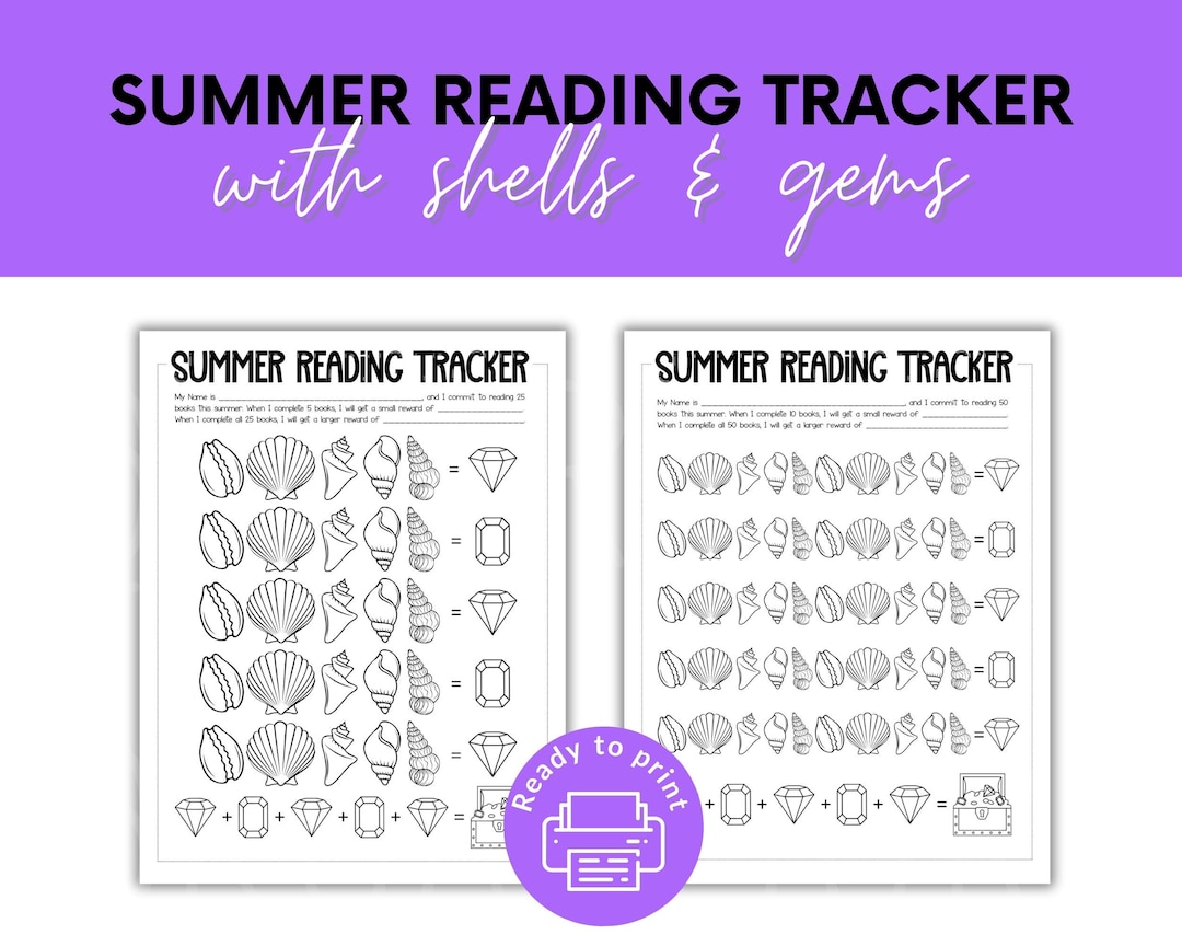 Kids Reading Log – Beach-themed Summer Reading Tracker | Instant ...