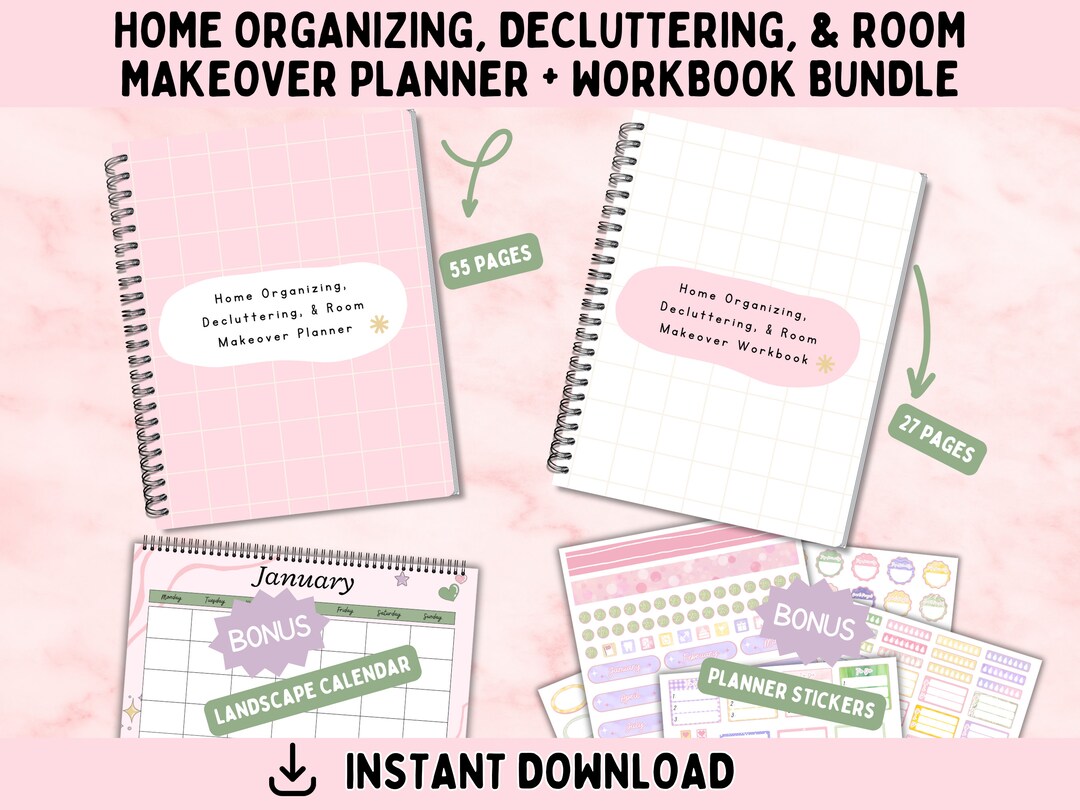 Pink Home Planner/organizing Binder Printables - Etsy