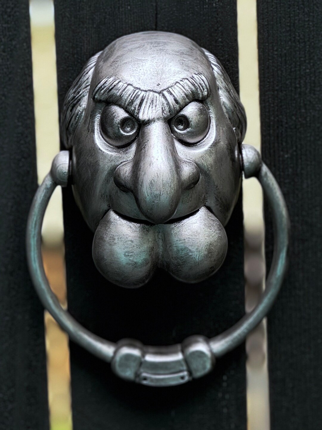 Muppets Christmas Carol Inspired Statler Door Knocker, Magnet Embedded, Hand Painted and ...