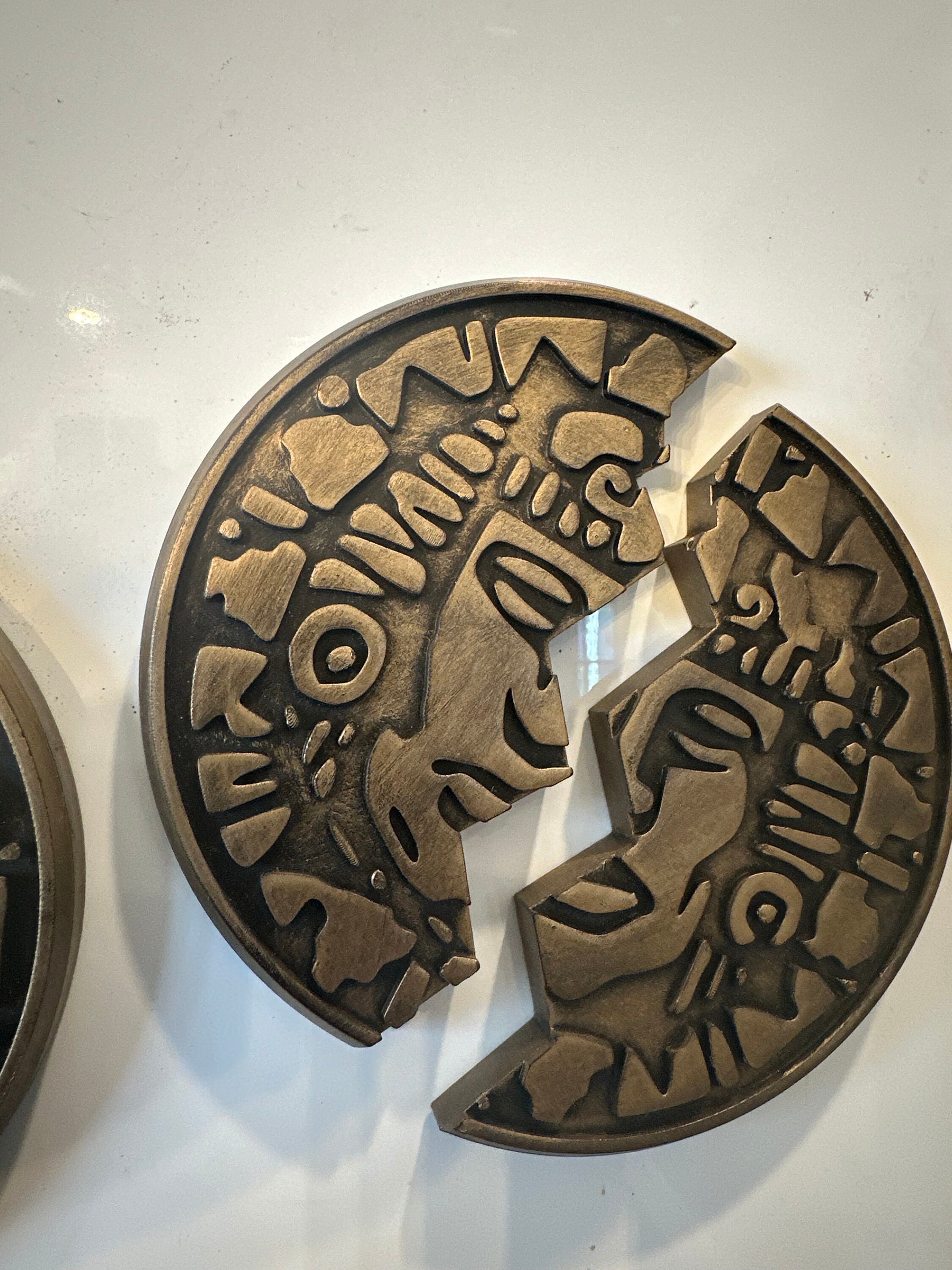 Hand Painted Legends of the Hidden Temple Olmec Medallion Set: 90s ...