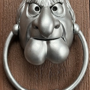 Muppets Christmas Carol Inspired Statler Door Knocker, Magnet Embedded, Hand Painted and ...