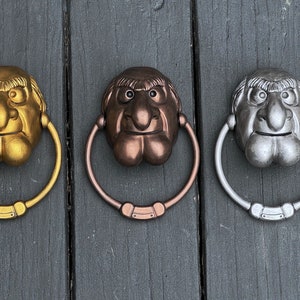 Muppets Christmas Carol Inspired Statler Door Knocker, Magnet Embedded, Hand Painted and ...