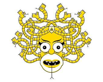 Funny Medusa Print - Etsy