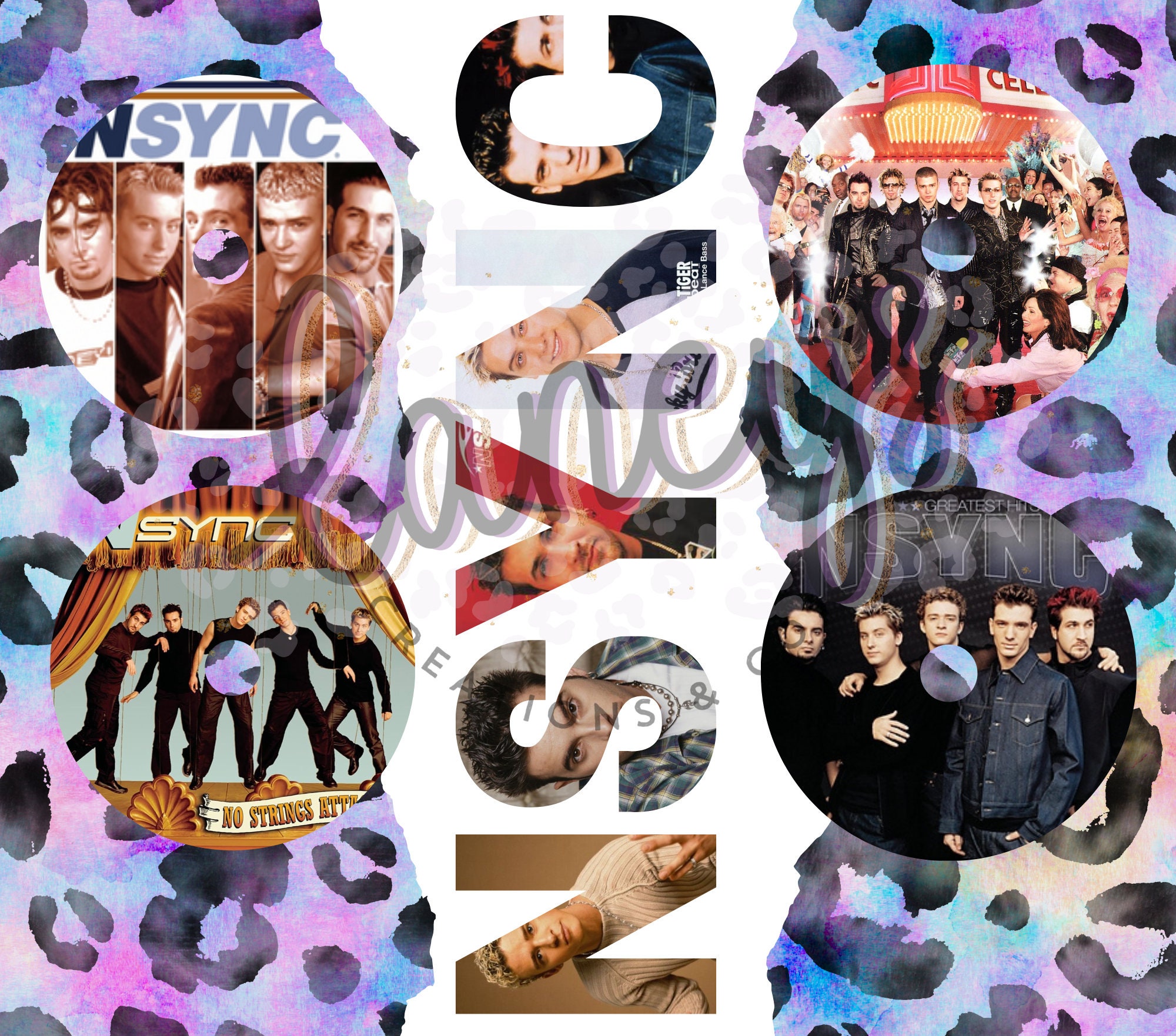 Nsync Tumbler Wrap Design 90's Tumbler Theme With Leopard Nsync Boy ...