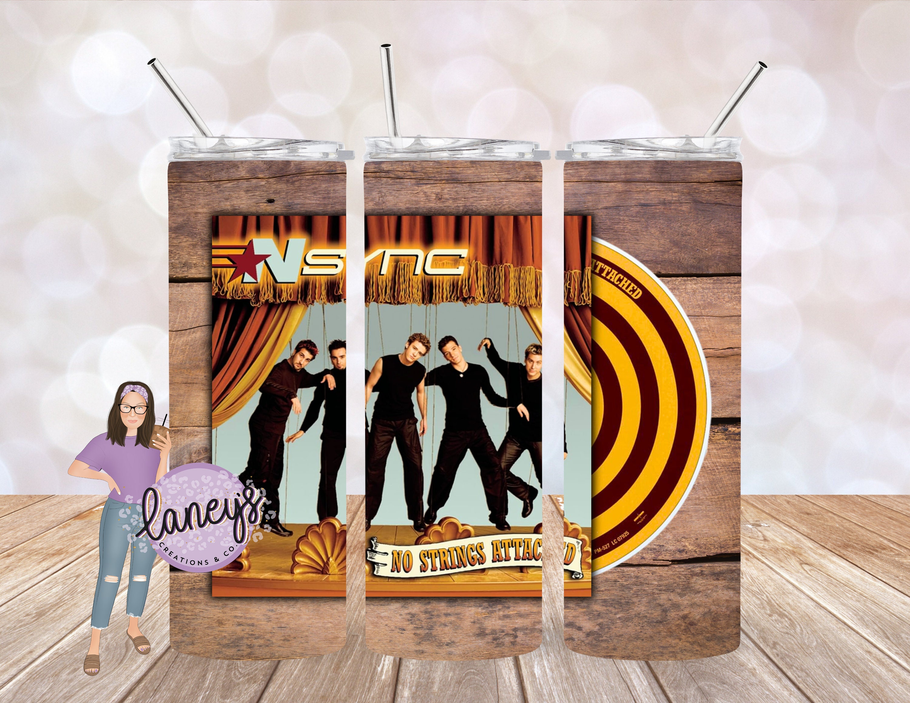 No Strings Attached Nsync Tumbler Wrap Nsync Album Cover Tumbler Design ...