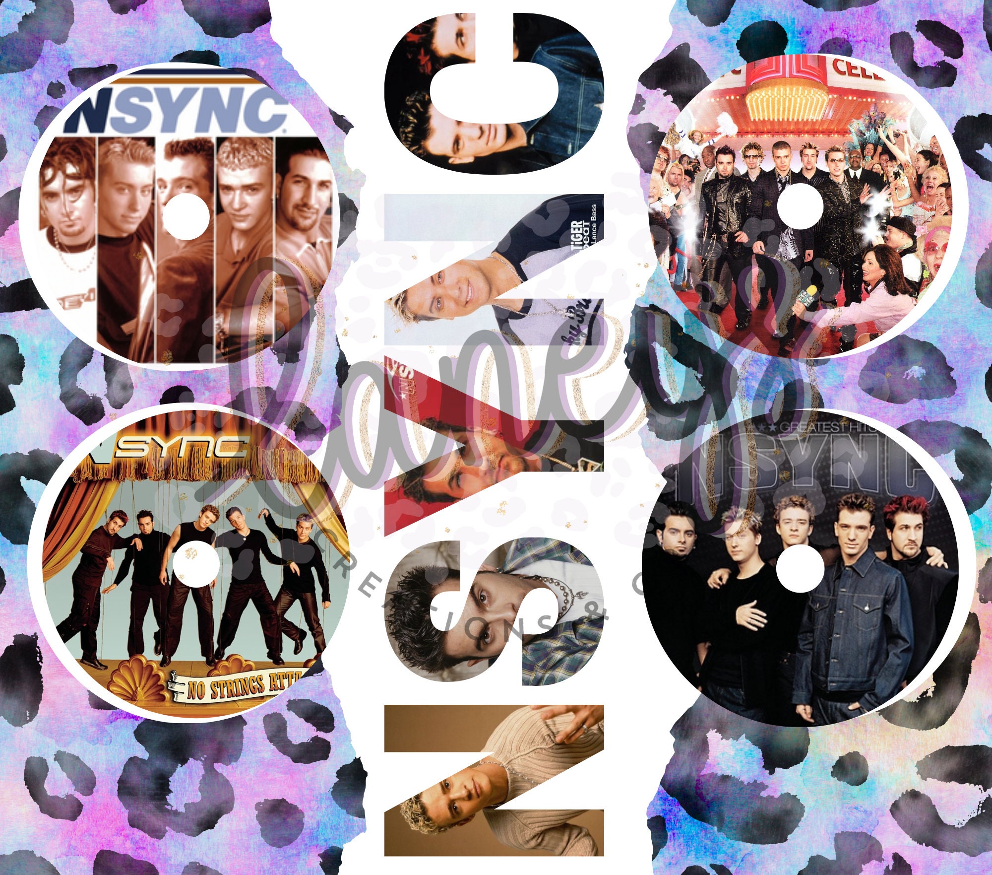 Nsync Tumbler Wrap Design 90's Tumbler Theme With Leopard Nsync Boy ...