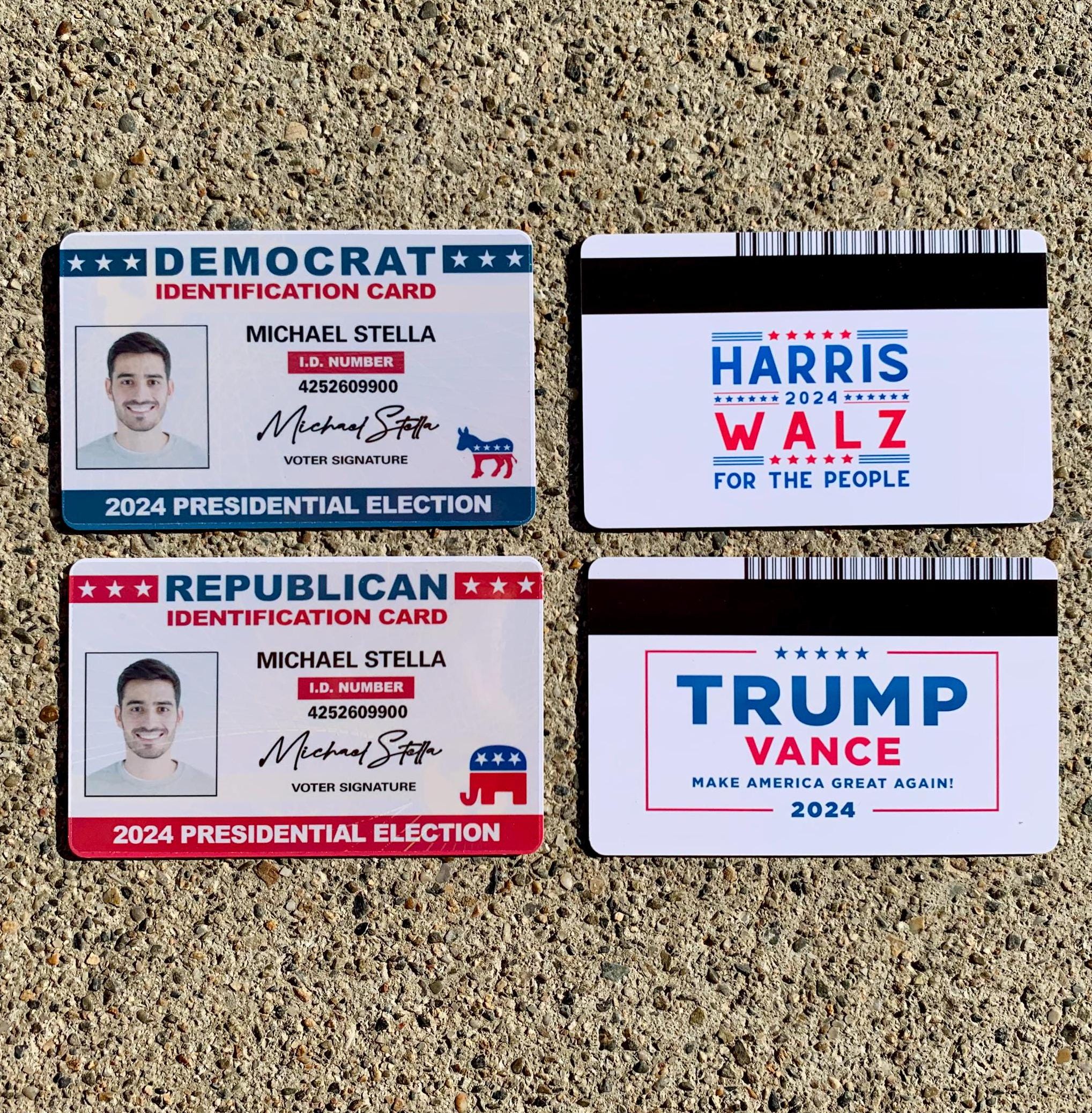 DONALD TRUMP - REPUBLICAN - Custom Id Card - With Your Face - Etsy