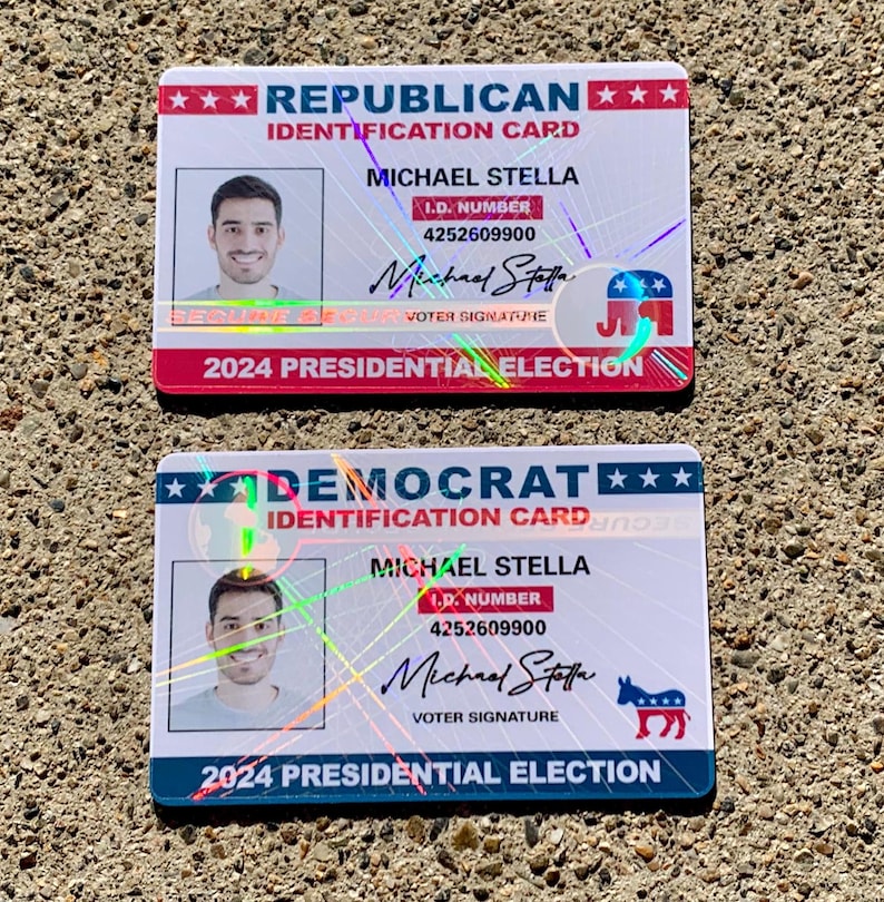 DONALD TRUMP - REPUBLICAN - Custom Id Card - With Your Face - Etsy