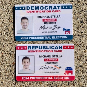 DONALD TRUMP - REPUBLICAN - Custom Id Card - With Your Face - Etsy