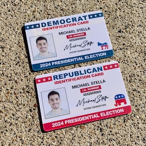 DONALD TRUMP - REPUBLICAN - Custom Id Card - With Your Face - Etsy
