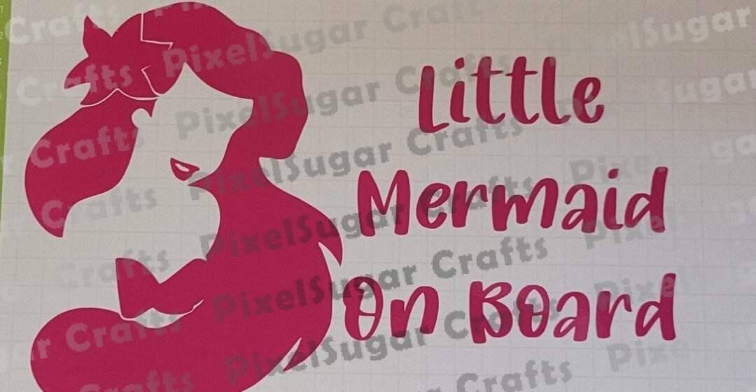 Little Mermaid on Board Car Decal - Etsy