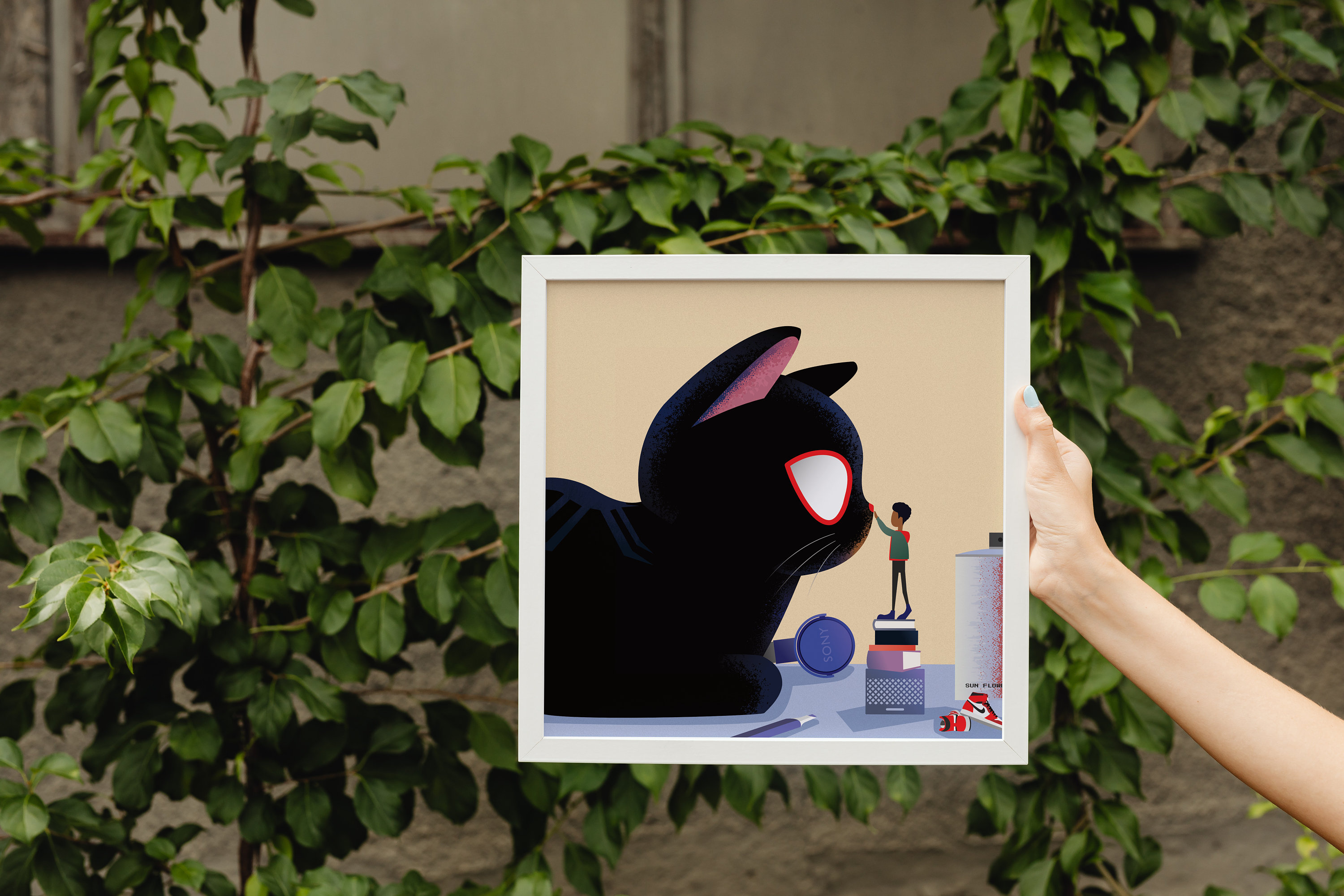 Anyone Can Wear the Mask (spider Cat, Spiderverse) - Etsy