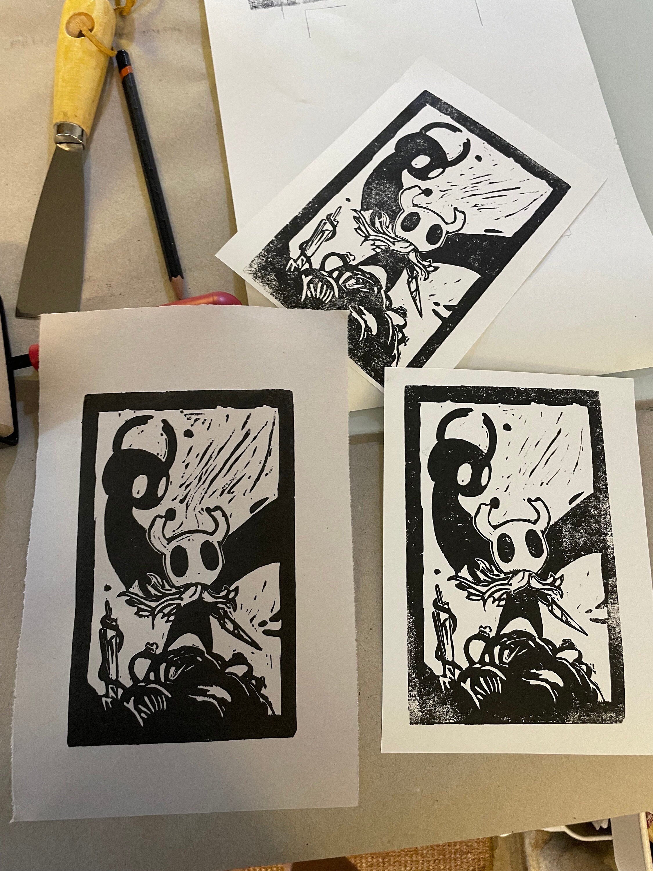 Hollow Knight Linoprint - Etsy