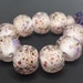 Etched Peruvian Violet Romantic Glass Frit Bead Set by Pendragonfyre - Etsy
