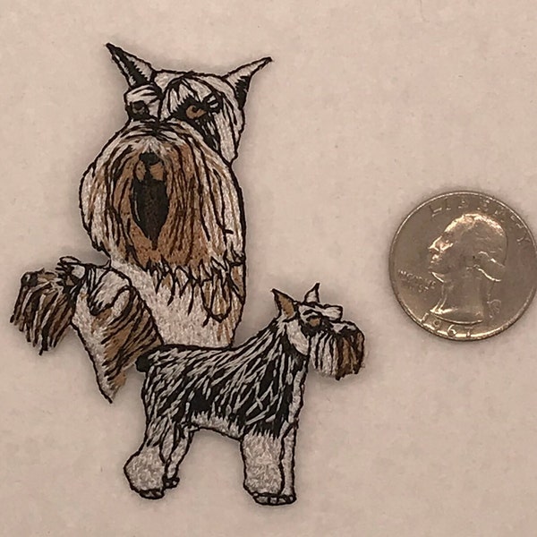 Schnauzer Applique - Etsy