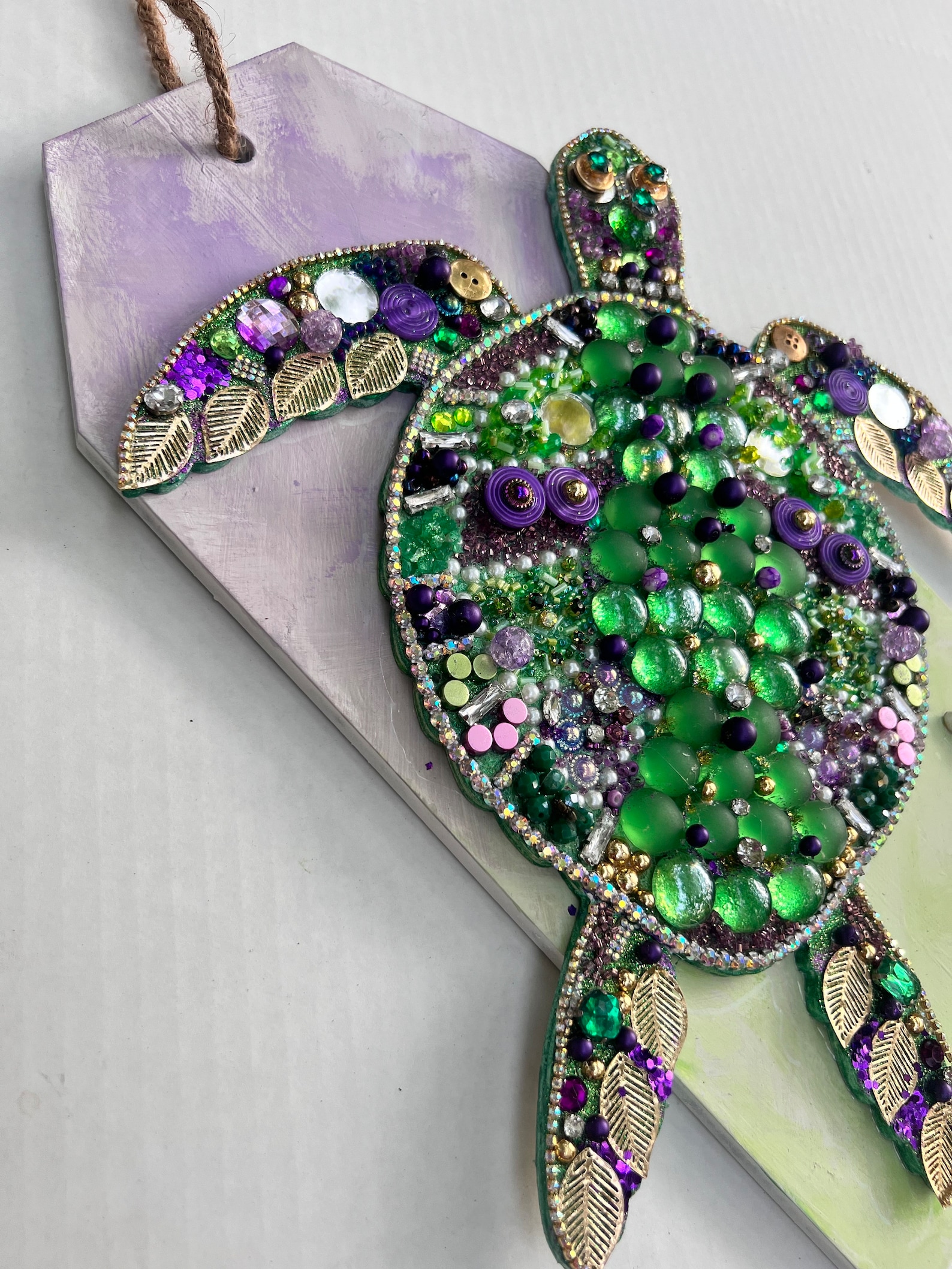 Jewel Encrusted Sea Turtle Wall Hanging Beach Home Deco Gift - Etsy