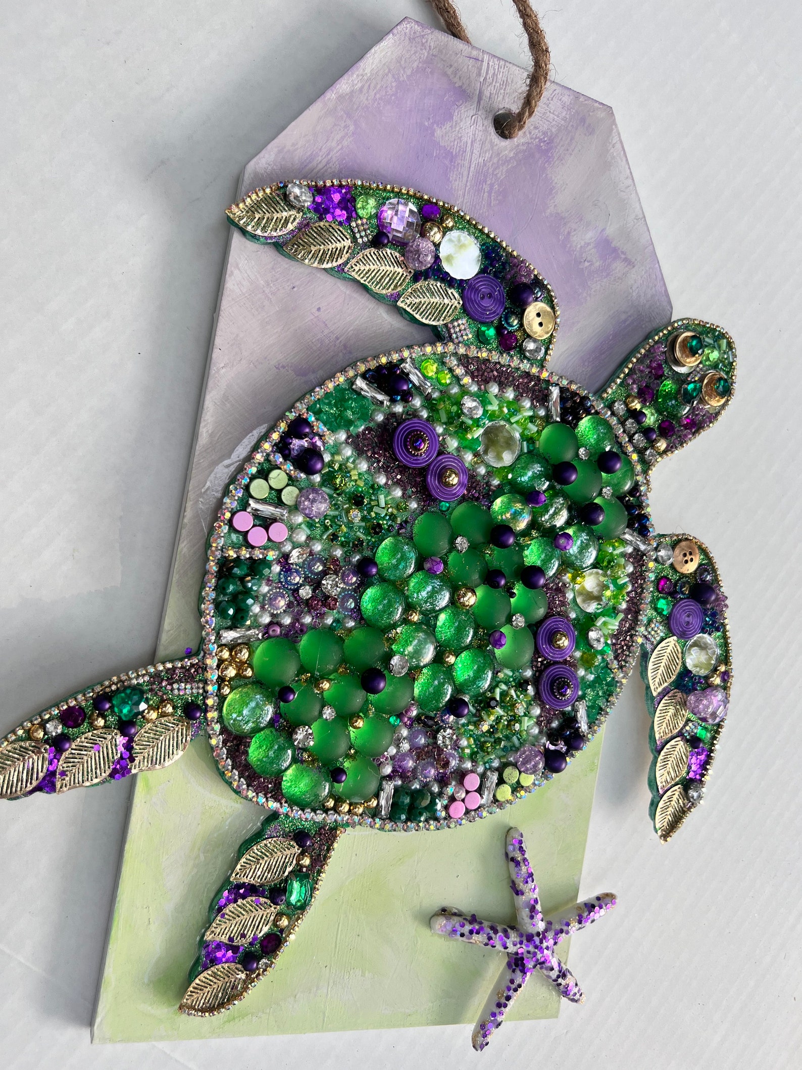 Jewel Encrusted Sea Turtle Wall Hanging Beach Home Deco Gift - Etsy