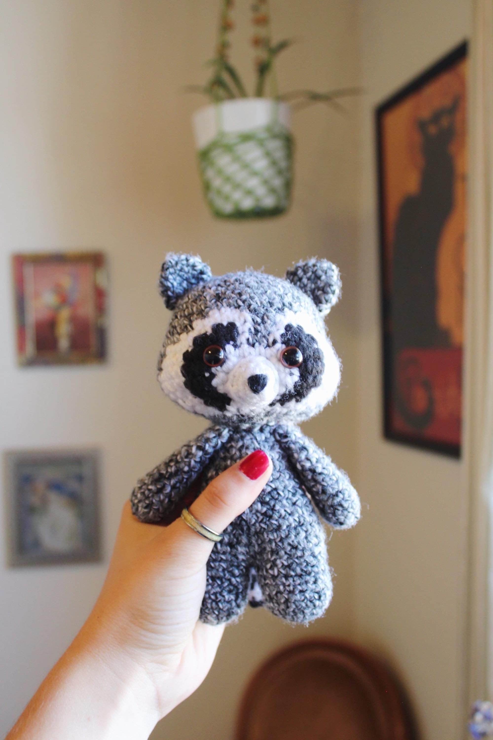 Rocco the Raccoon Amigurumi, Crochet Plushie - Etsy