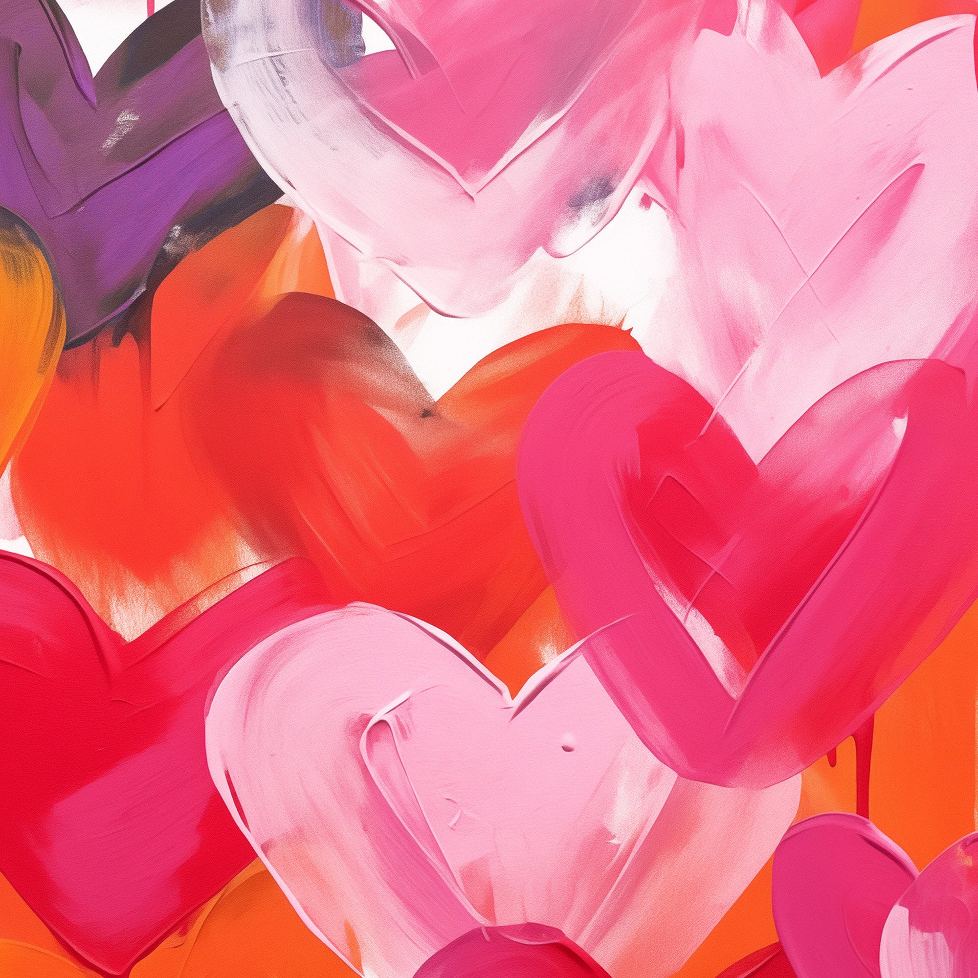 Graffiti Hearts Art Print, Digital Print, Printable Wall Art, Valentine ...