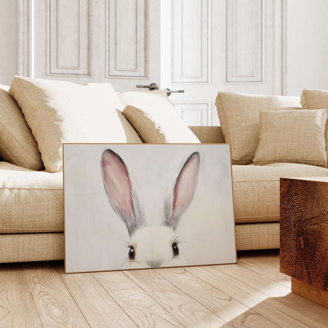 Printable Easter Bunny Wall Art, Bunny's Ears Art Print, Rabbit ...