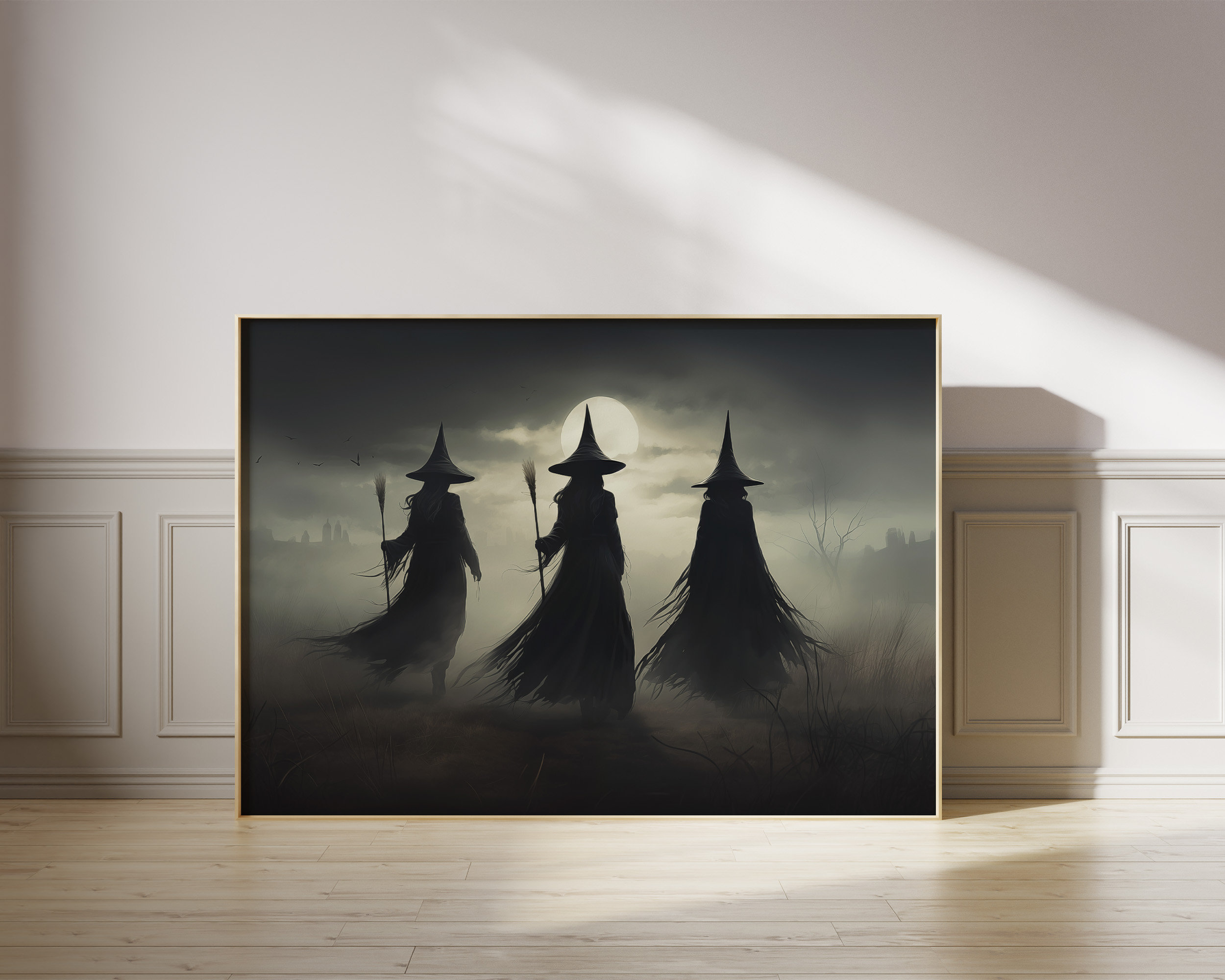 Witch Wall Art Print, Halloween Decor, Gothic Witches Printable Art ...
