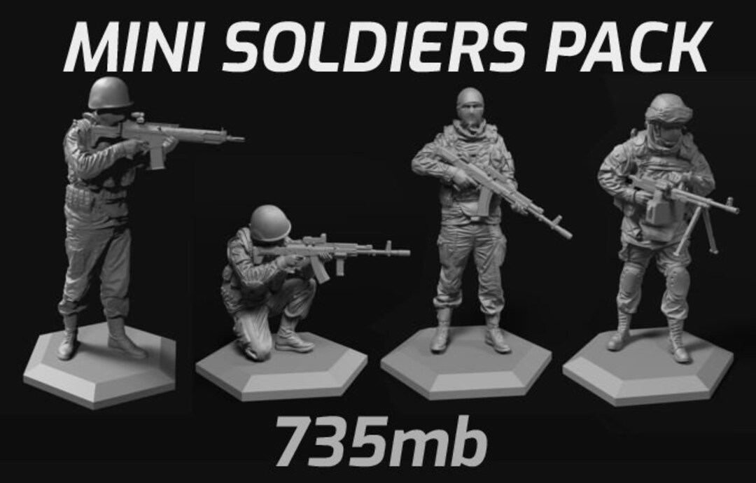 Mini Soldiers Pack 4 Pcs Models Best Quality - Etsy Australia